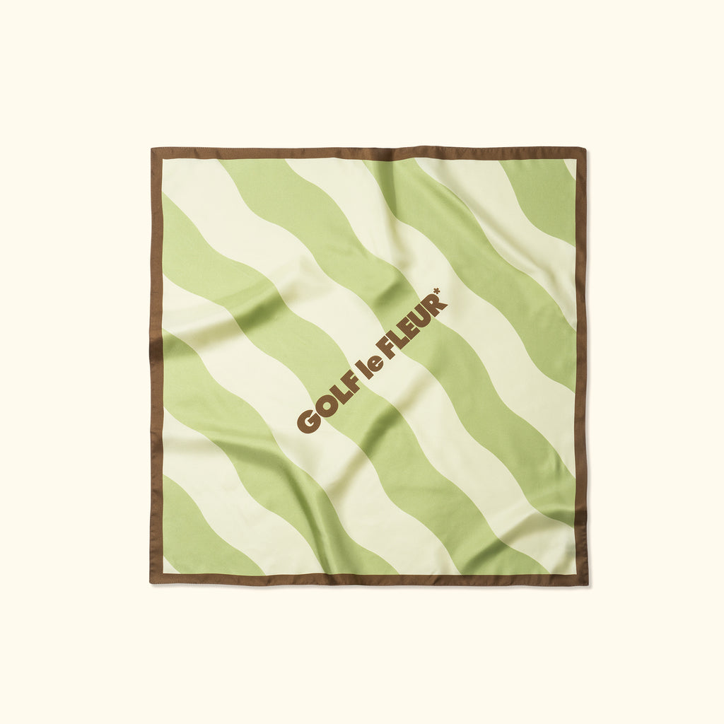 Wavy Stripe Silk Scarf Mint – GOLF le FLEUR*